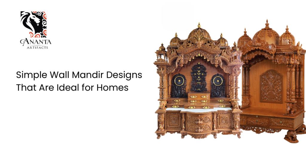 Simple Pooja Mandir Designs for Walls